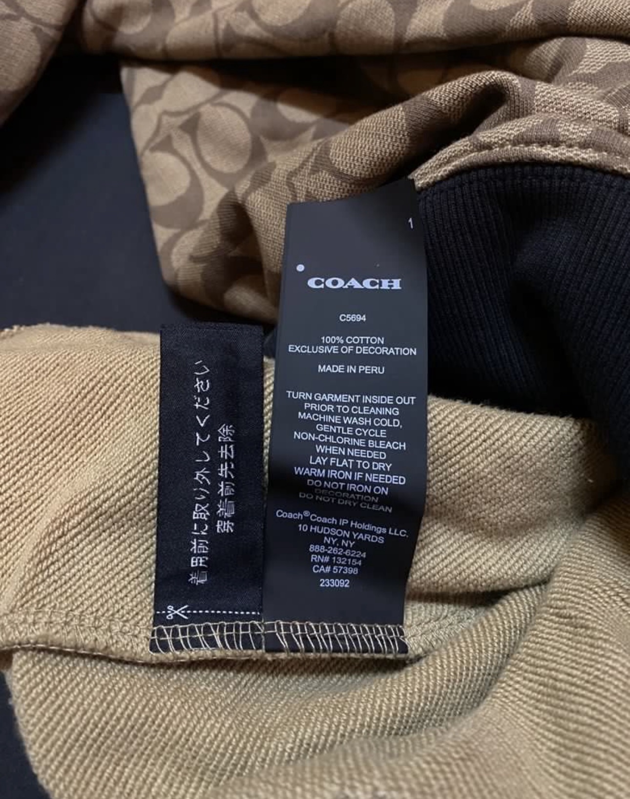 Coach Signature Zip Hoodie — Tyra Eusoff Store
